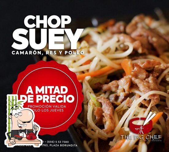 Menu at The big chef restaurant, Ciudad Juarez, Calle valle del sol #1769