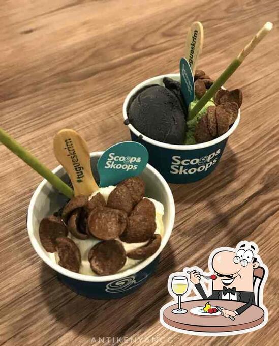 Menu at Scoop & Skoops cafe, Bandung