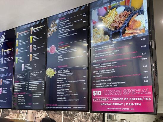 Menu at Zero Degrees restaurant, Aurora