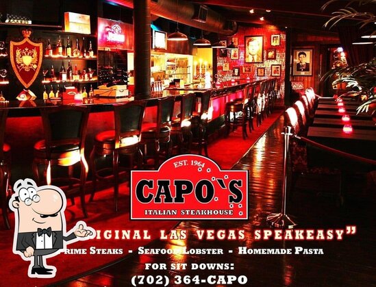 Menu at Capo's Restaurant and Speakeasy, Las Vegas