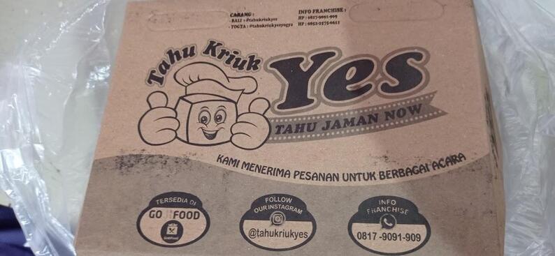 Menu at Tahu Kriuk YES, jl. Pahlawan Bogor restaurant, Bogor