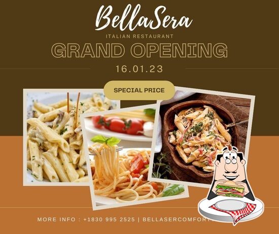 Menu at Bella Sera of Comfort pizzeria, Comfort