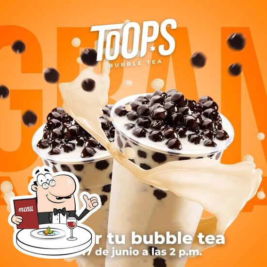 Menu at Toops Bubble Tea cafe, San Juan Bautista Tuxtepec