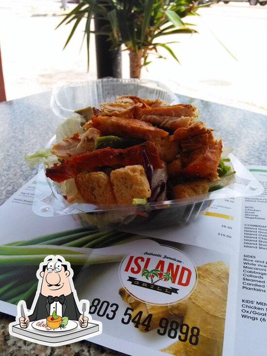 Menu at Island Grill restaurant, Columbia