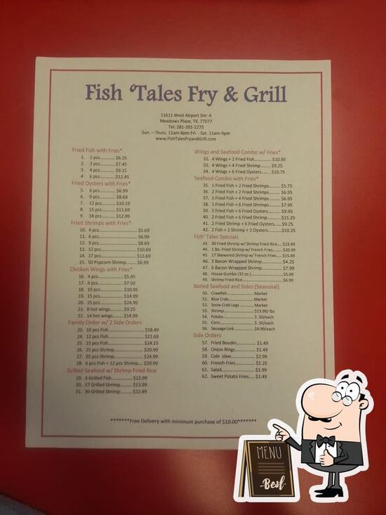 Menu at Mr BFFG - Best Fried Fish in the Galaxy restaurant, Meadows Place