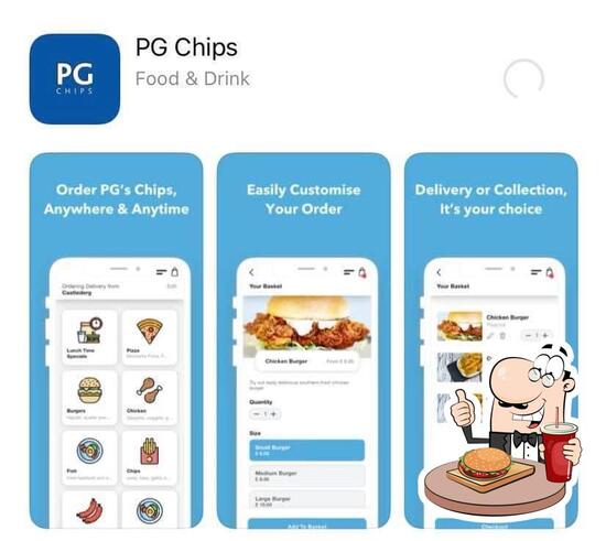 Menu at PG Chips Wrights restaurant, Portadown
