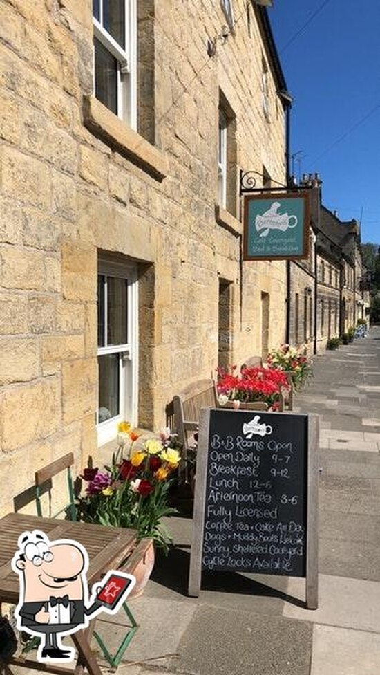 Menu at Bertram's cafe and courtyard, Warkworth