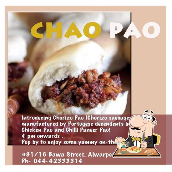 Menu at Chao Pao, Chennai