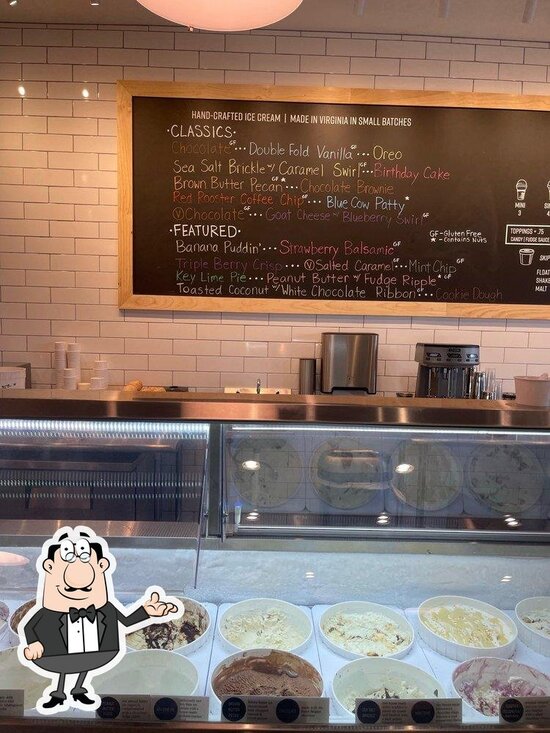 Blue Cow Ice Cream Co., Fredericksburg - Restaurant menu, prices and ...