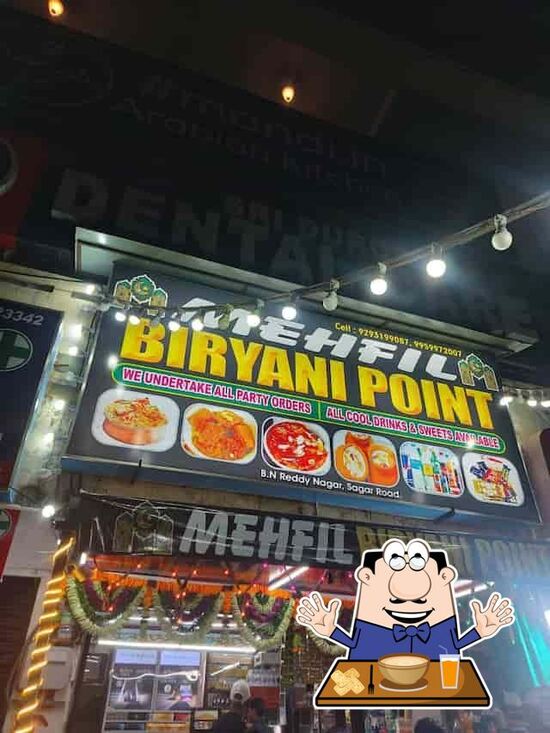 Menu at Mehfil Biryani Point, Hyderabad
