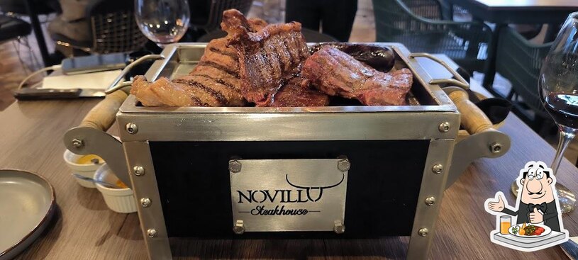 Menu at Novillo Steakhouse, Cerro Colorado District