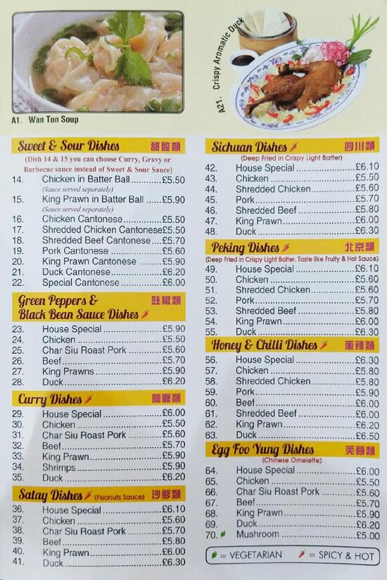 Menu at Tasty Wok fast food, Stockton-on-Tees