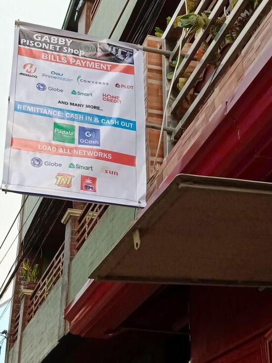 Menu at Gabby's Pisonet Shop cafe, San Jose del Monte City