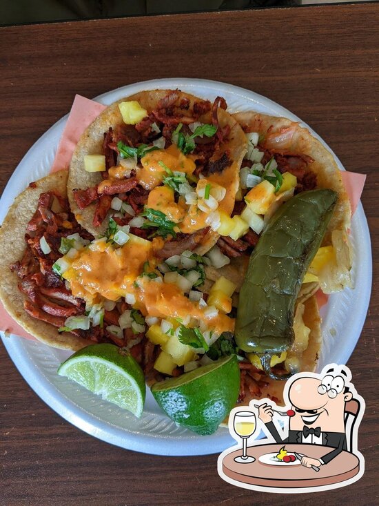 Menu at Tacos el Robert restaurant, Logan