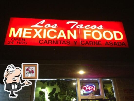 Menu at Los Tacos restaurant, West Hollywood