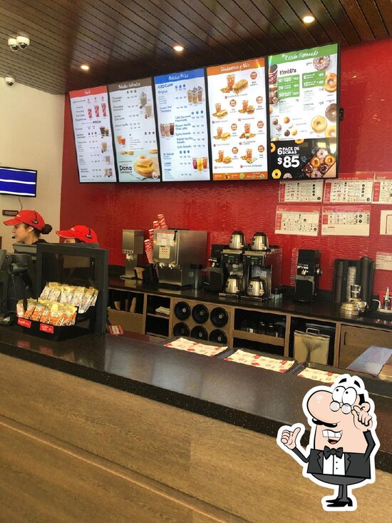 Menu at Tim Hortons cafe, Santiago, Carretera Nacional