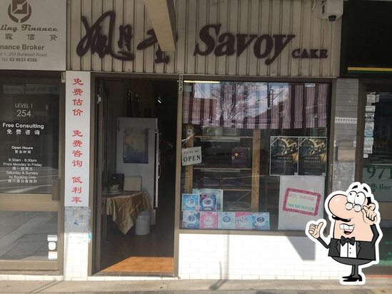 Menu at Savoy cake restaurant, Burwood
