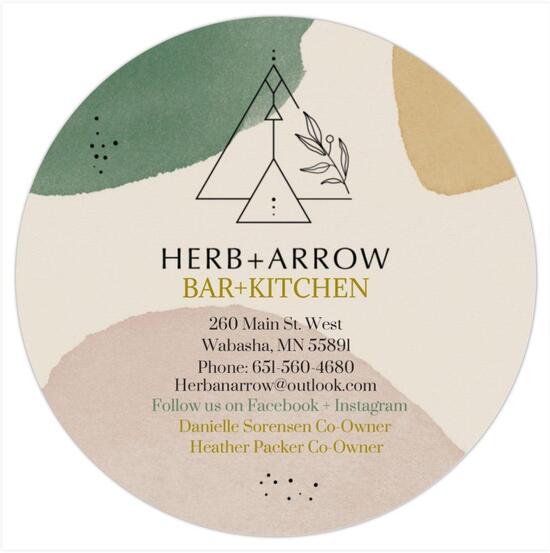 Menu at Herb + Arrow pizzeria, Wabasha