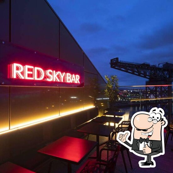 Menu at Red Sky Bar, Glasgow