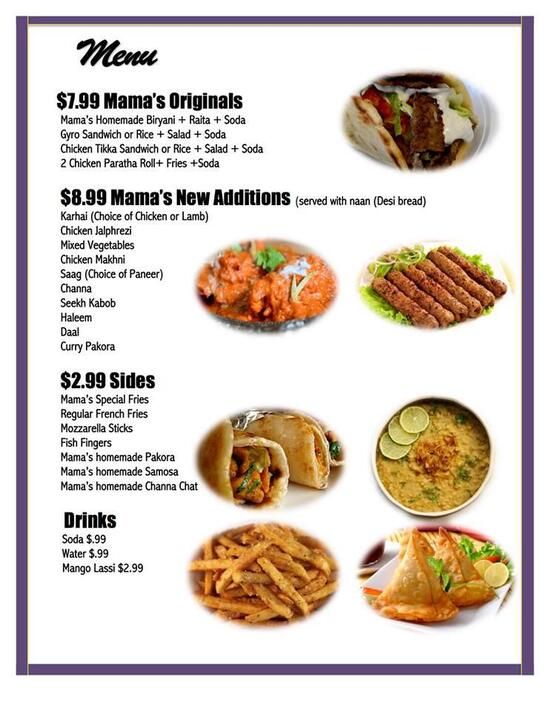 Menu at Mama's Kitchen, Cedar Falls