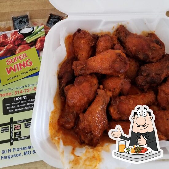 Menu at Super Wing fast food, Ferguson