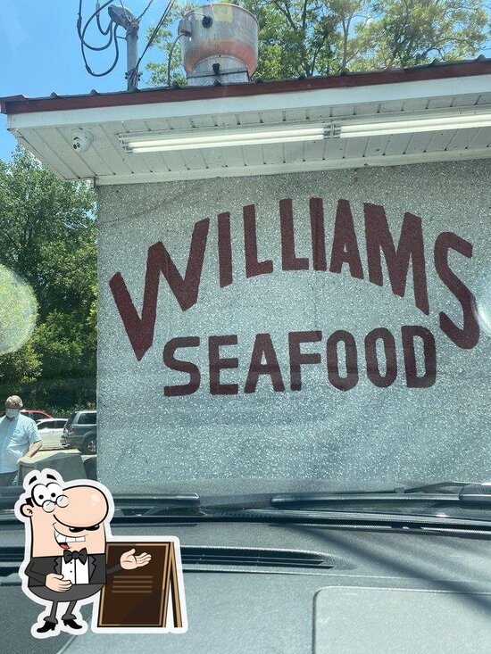 Menu at Williams Seafood restaurant, Walterboro