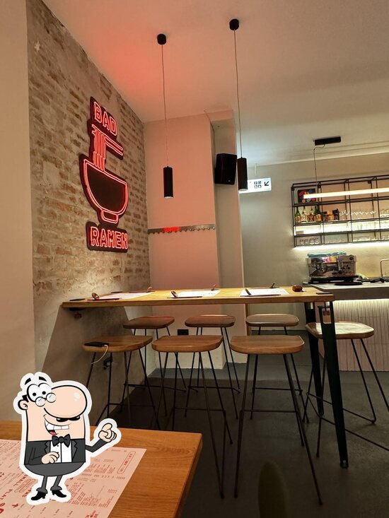 Menu at Bad Ramen restaurant, Belgrade