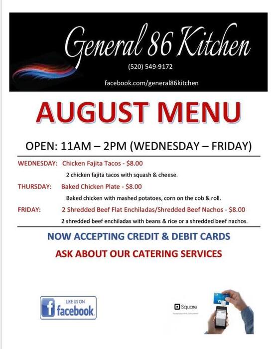 Menu at General 86 Kitchen restaurant, Sells