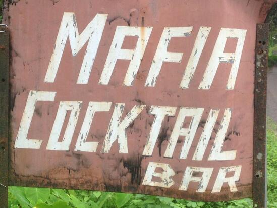 Menu at Mafia Cocktail, Marra