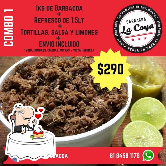 Menu at La Coya - Barbacoa Casera, Monterrey