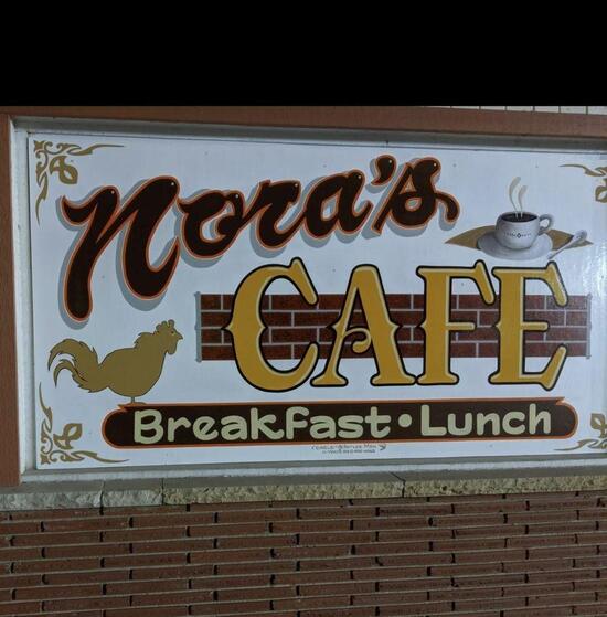 Menu at Nora's Cafe, Elkhorn