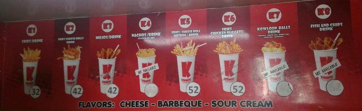 Menu at KERIMOTO pub & bar, San Pablo City