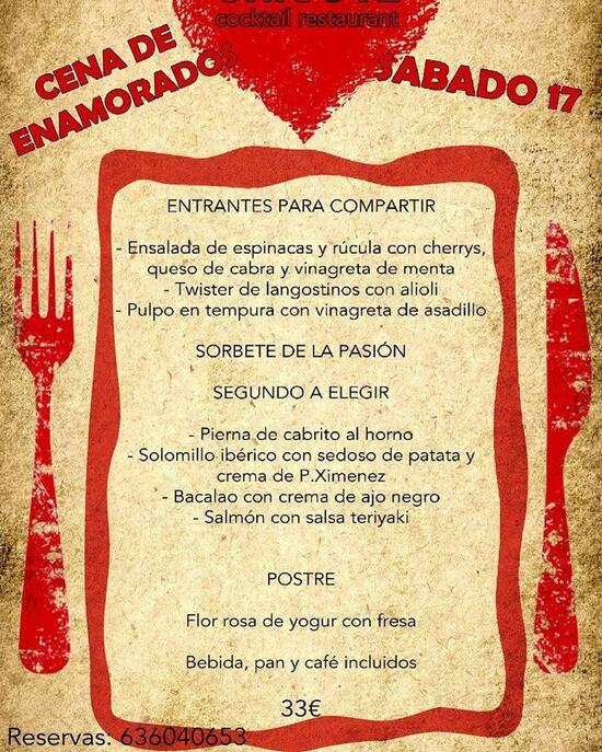 Carta de CHICOTE cocktail restaurant., Mota del Cuervo