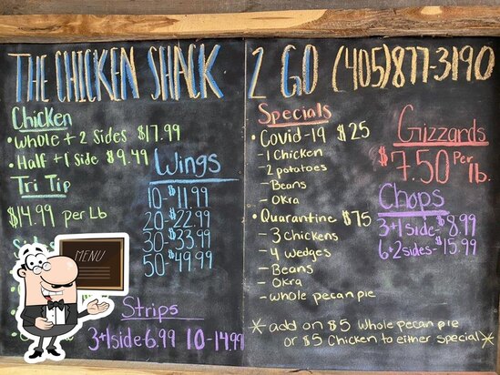 Menu at The Chicken Shack 2Go restaurant, Guthrie