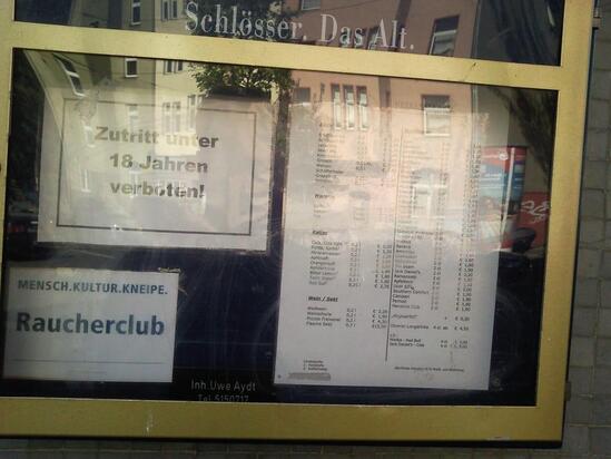 Menu at Em Eck pub & bar, Düsseldorf, Ulmenstr. 114