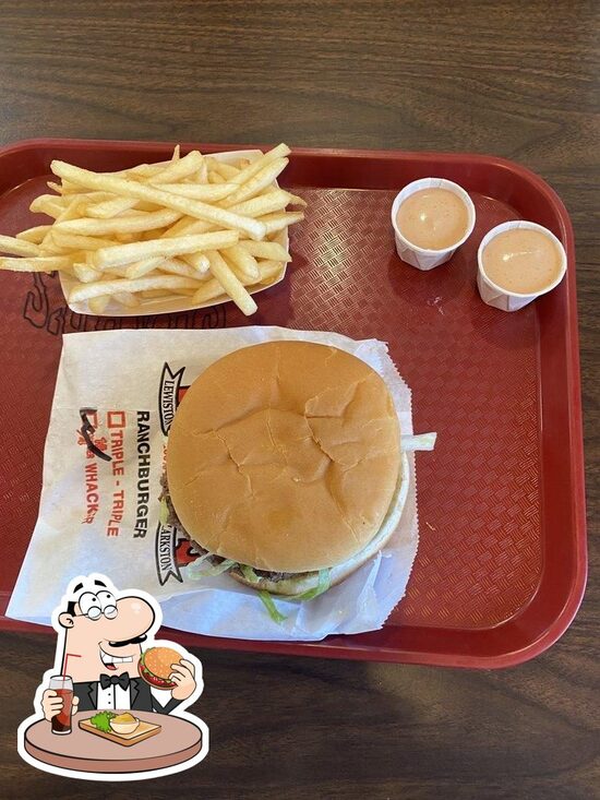 Menu at Sharp's Burger Ranch restaurant, Lewiston