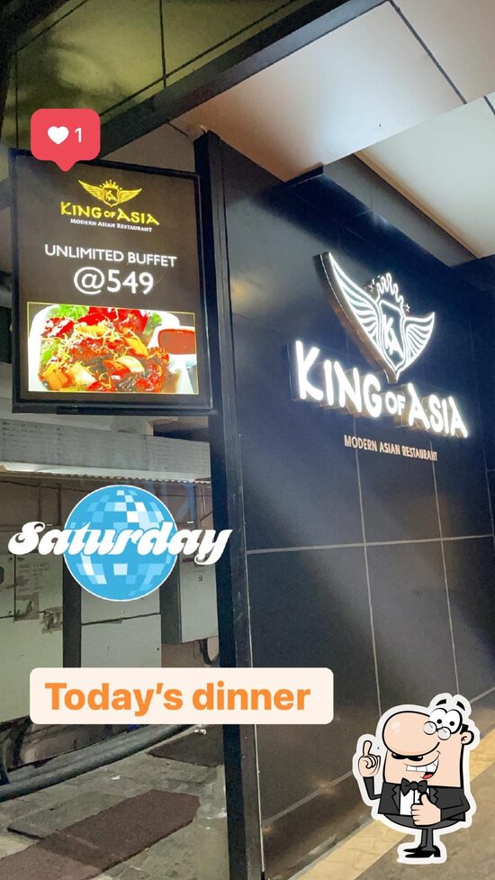 Menu at King of Asia, Chennai