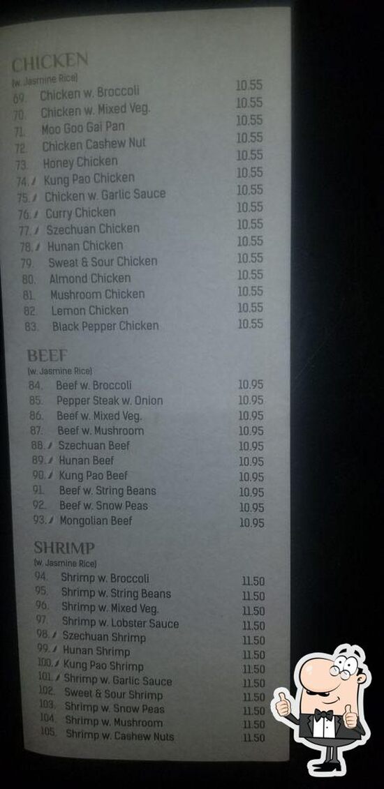 Menu at Chung King Express Gourmet Chinese Food restaurant, Fort Wayne