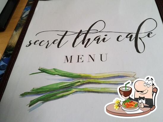 Menu at Secret Thai Cafe, Sandpoint