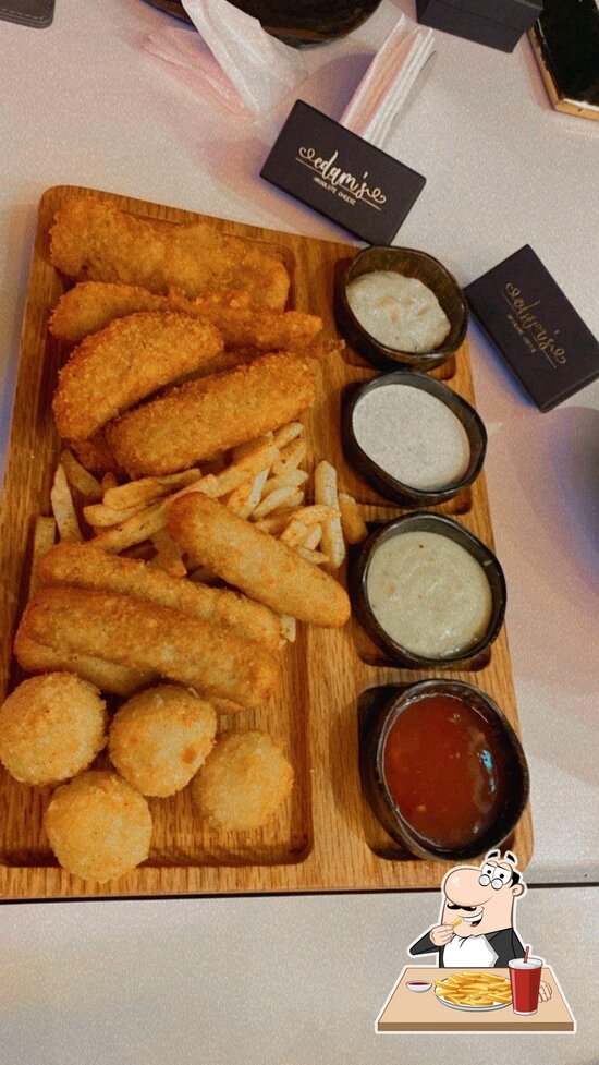Menu at Edam's Beirut restaurant, New Cairo City