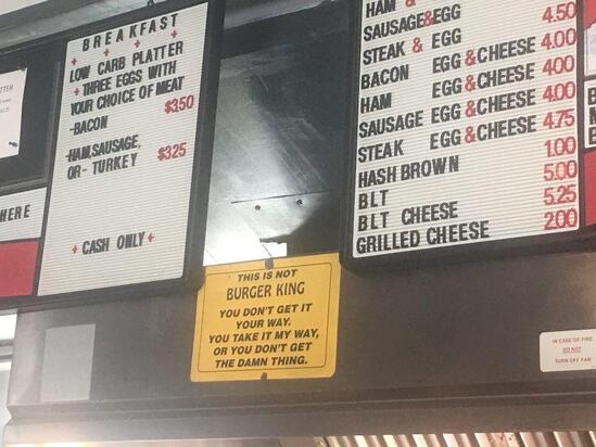 Menu at Billy D's Full Belly Deli restaurant, Shelton