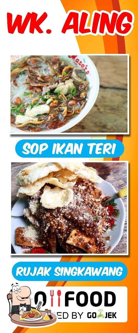 Menu at WK ALING cafe, Raya River