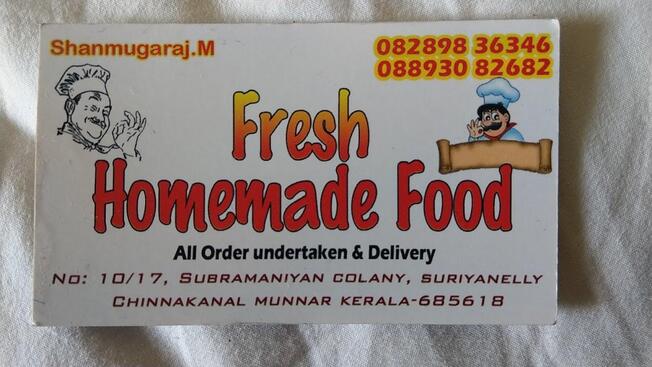 Menu at Fresh Homemade Food, Chinnakanal