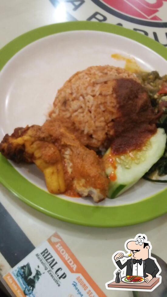 Menu at RM Masakan Padang restaurant, Petungasri