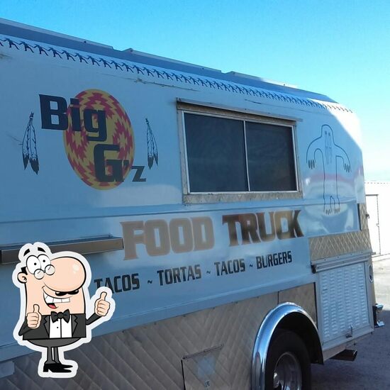 Menu at Big G's Food Truck restaurant, Porterville