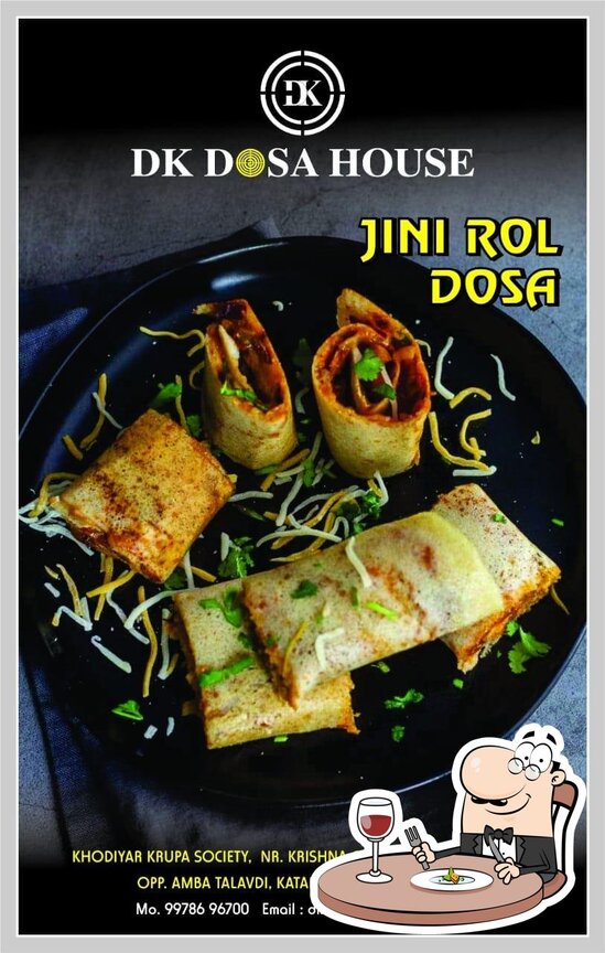 Menu at DK Dosa House, Surat
