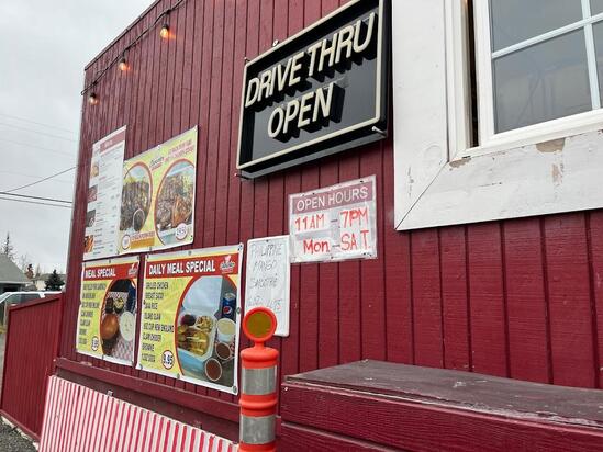 Menu at Chowder Express, Anchorage