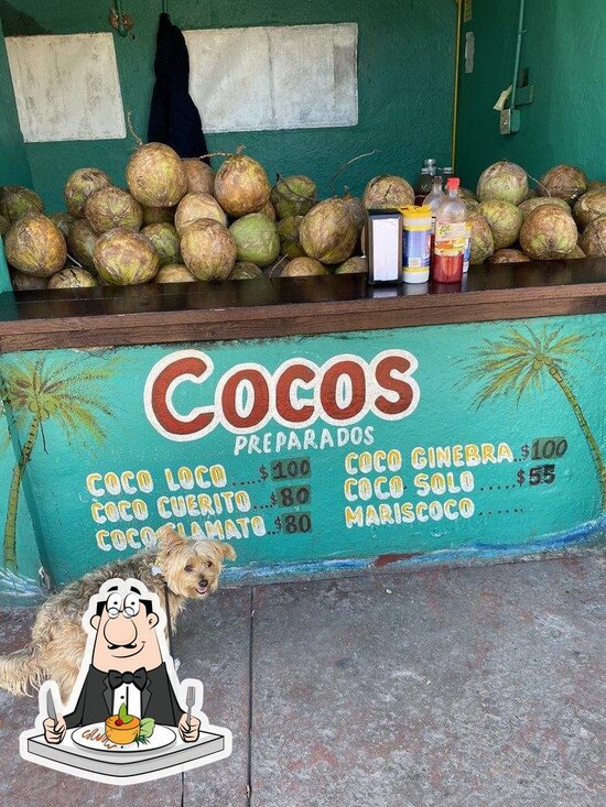 Menu at Mariscos Colima restaurant, Tijuana, Av Del Pacifico 487