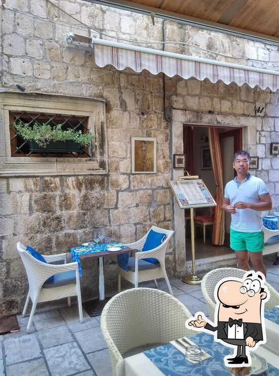 Menu at Nonno's Ragusa restaurant, Dubrovnik