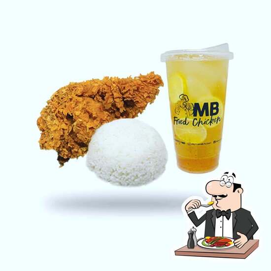 Menu at MB fried chicken restaurant, Purwakarta